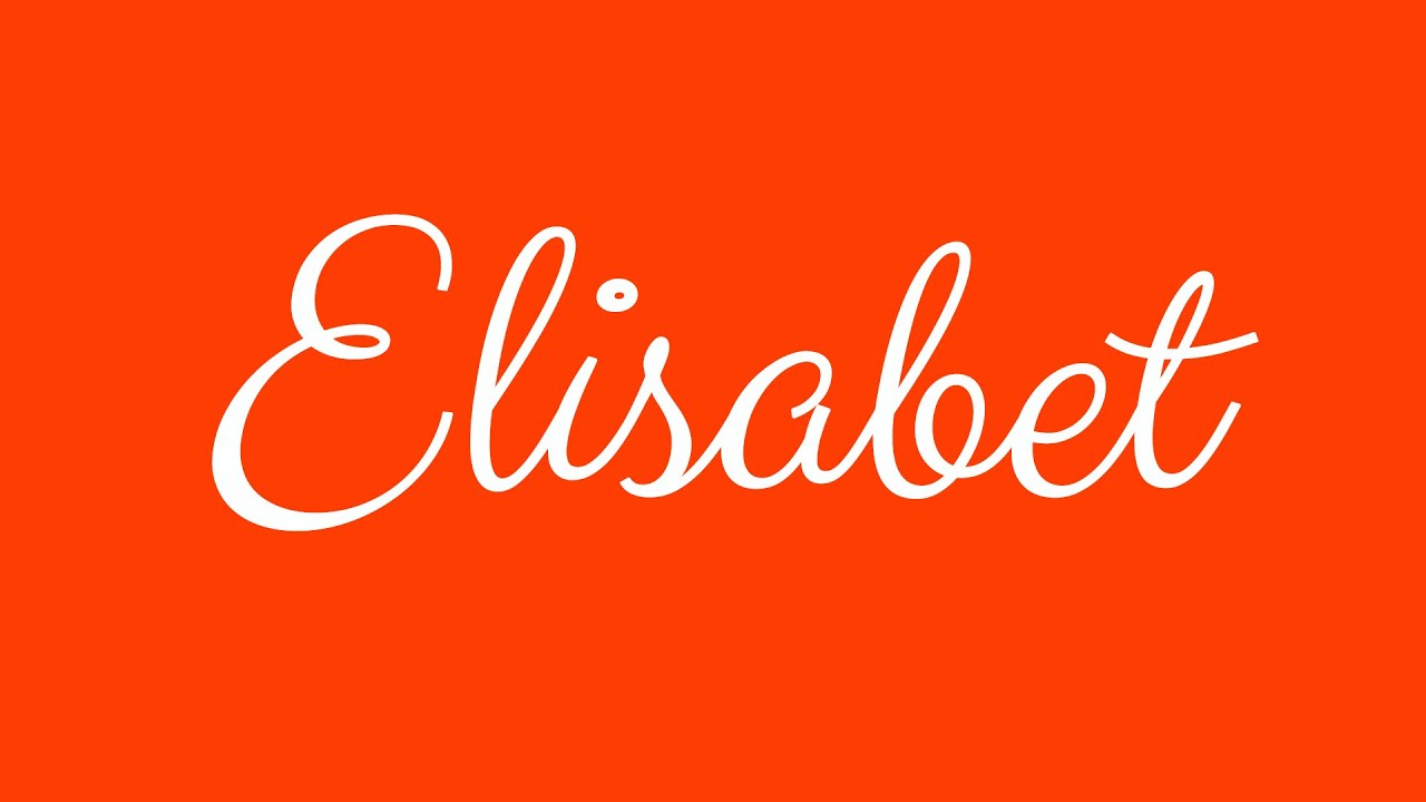 Learn how to Sign the Name Elisabet Stylishly in Cursive Writing - YouTube