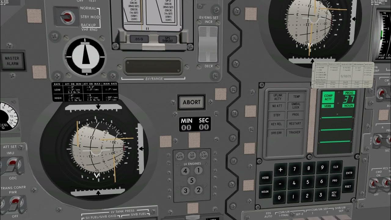 Apollo GNC Tutorials: Communications Contingency P37 Return to Earth (With Minus MA) - YouTube