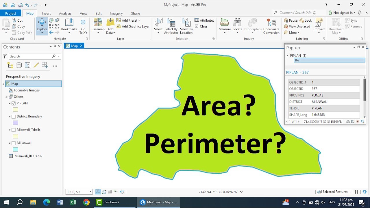 Area and Perimeter Calculation in ArcGIS Pro || Area in GIS || Perimeter in GIS - YouTube