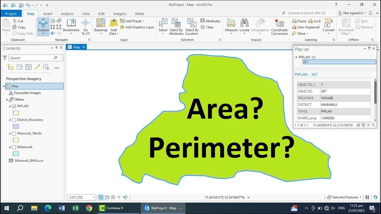 Area and Perimeter Calculation in ArcGIS Pro || Area in GIS || Perimeter in GIS - YouTube