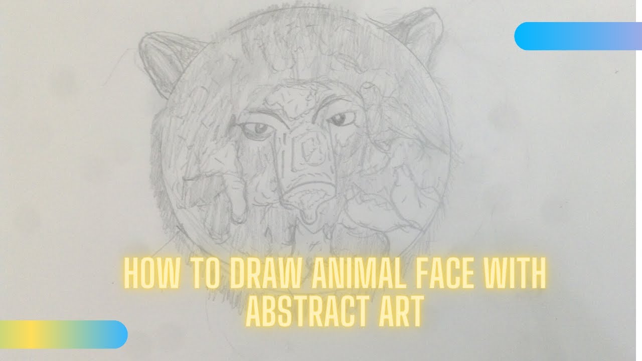 HOW TO DRAW ANIMAL FACE WITH ABSTRACT ART - YouTube