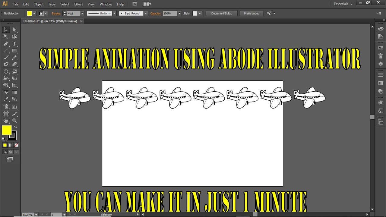 Adobe Illustrator simple ANIMATION in 1 minute - YouTube