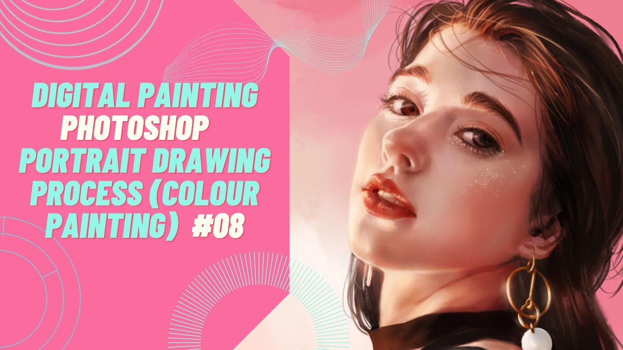 Digital painting Photoshop Portrait Drawing Process colour painting #08 ...
