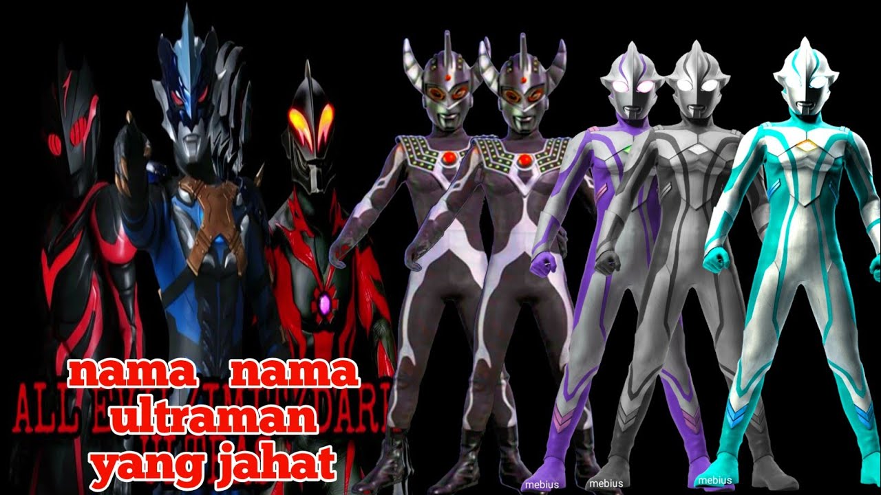 Nama nama ultraman jahat | all evil ultraman - YouTube