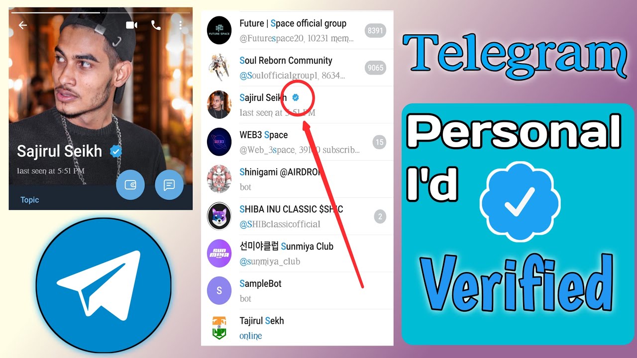 Telegram personal I'd verified blue tick kaise lagate hai - YouTube