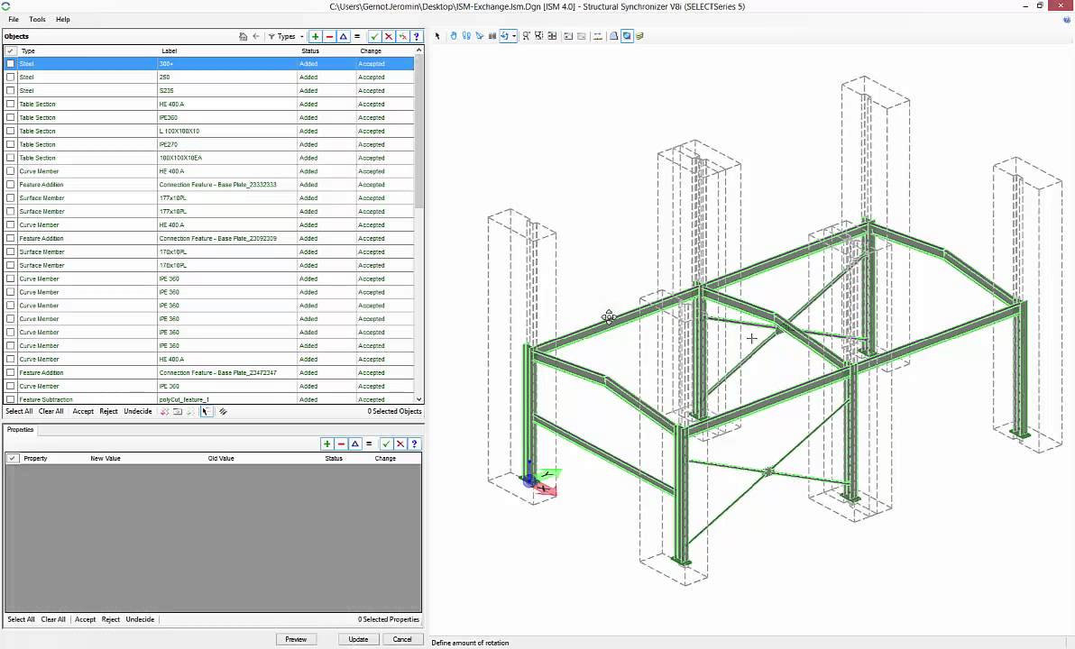 ProSteel - STAAD.Pro interface via ISM - YouTube