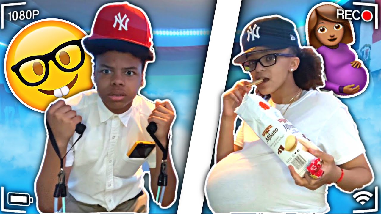 PREGNANT STUD DOES YOGA CHALLENGE WITH NERD🤰🏽🤓 - YouTube