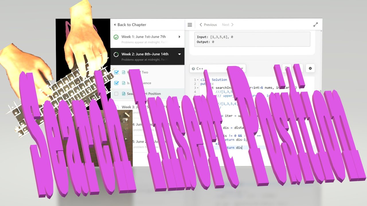 Search Insert Position - YouTube