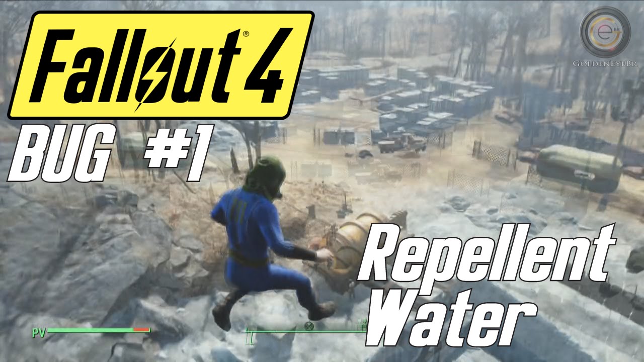 Fallout 4 - Big Bug Jump on Water - YouTube
