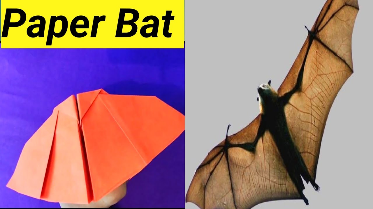 How to make a paper bat | paper bat |how to make a paper plane that fly ...