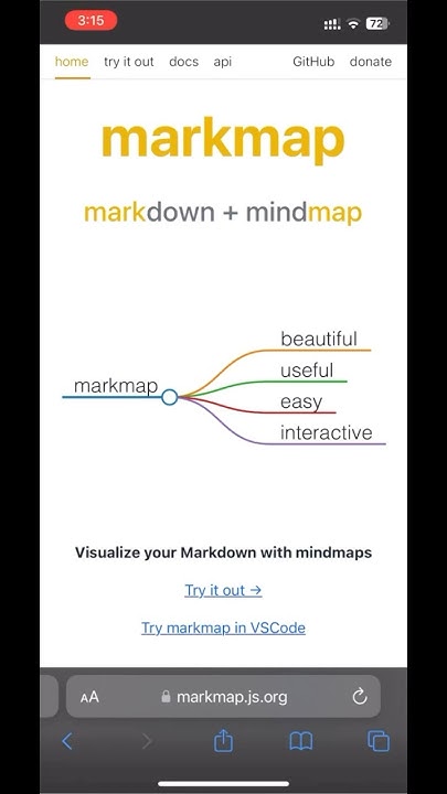 Markmap : Covert your markdown file into interactive mind map - YouTube