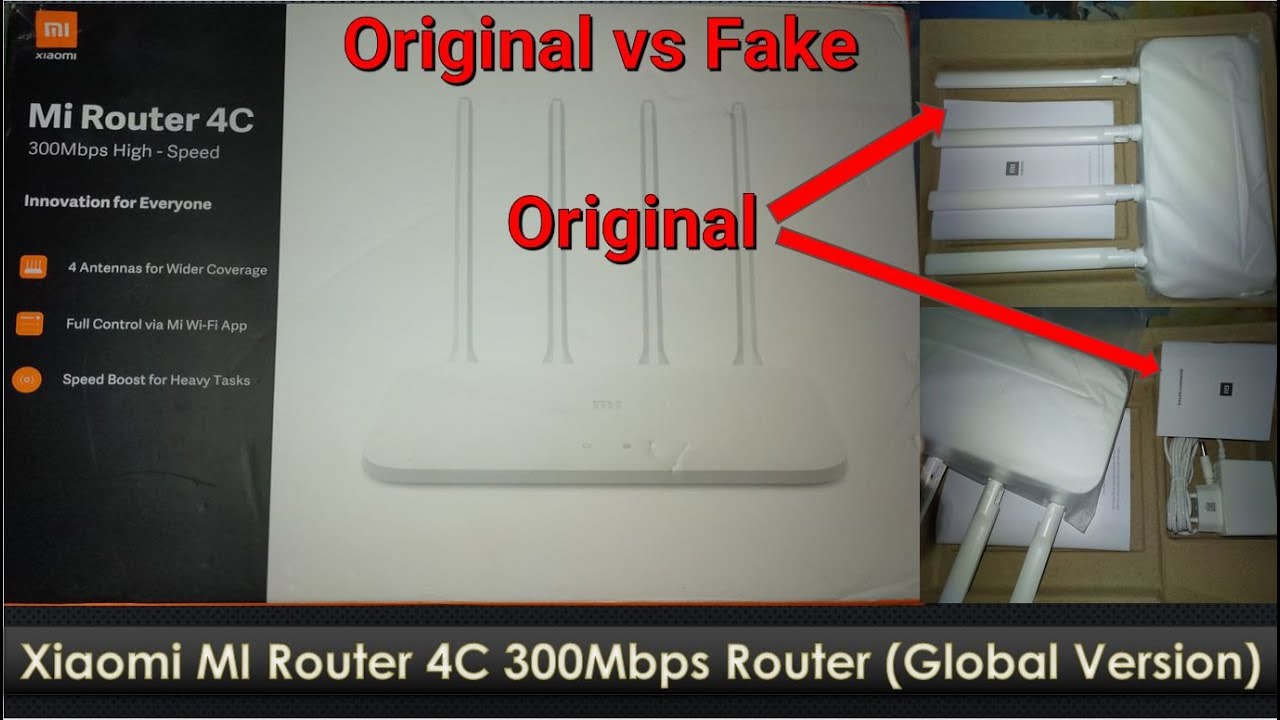 Xiaomi MI Router 4C R4CM 300 Mbps 4 Antenna Router (Global Version ...