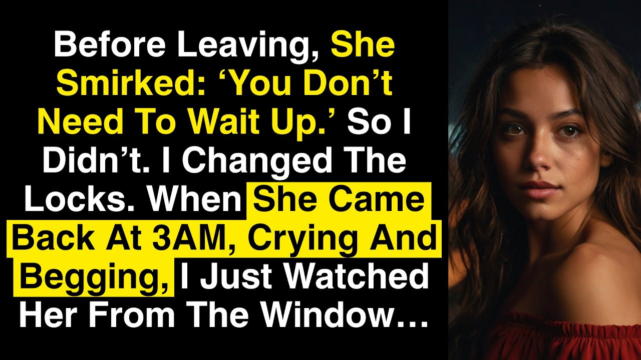 She Said ‘Don’t Wait Up’ — So I Changed The Locks - YouTube