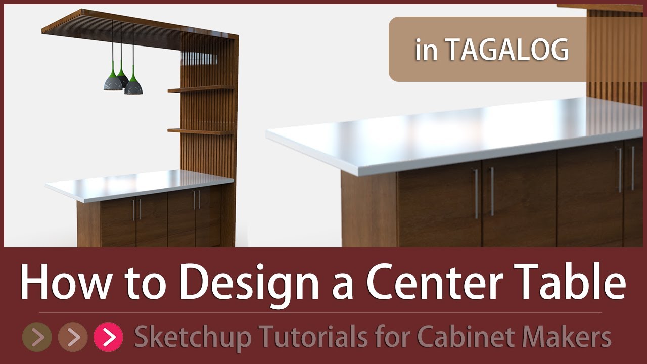 How to Design an Island Table using Sketchup - YouTube