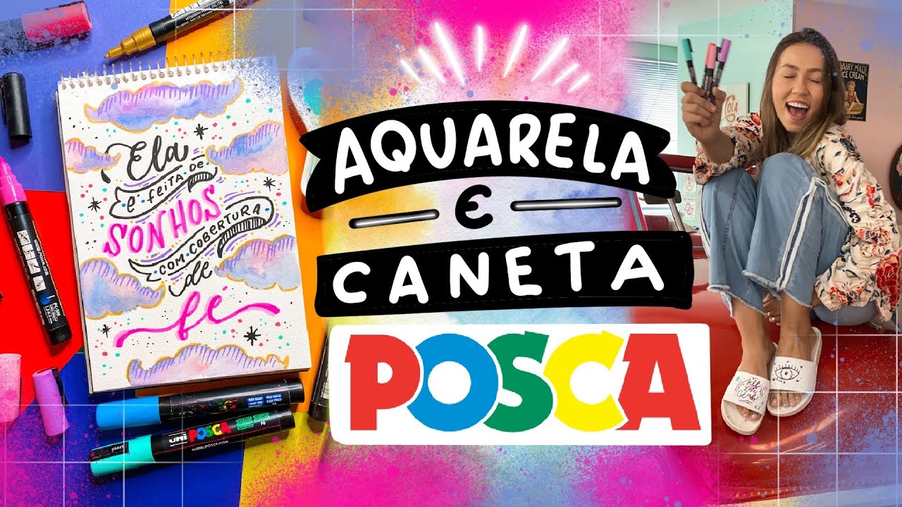 Lettering: Arte completa com aquarela e caneta POSCA | Karol Stefanini ...