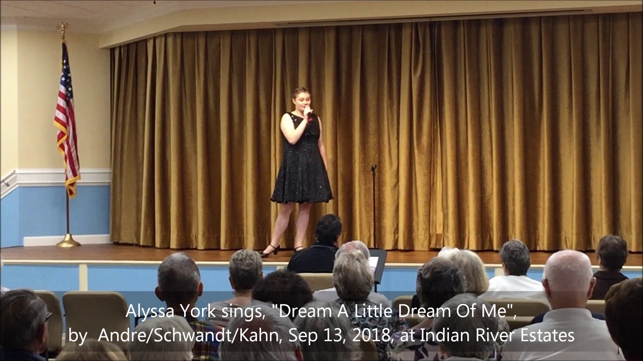 Alyssa York sings, "Dream A Little Dream Of Me" at Indian River Estates ...