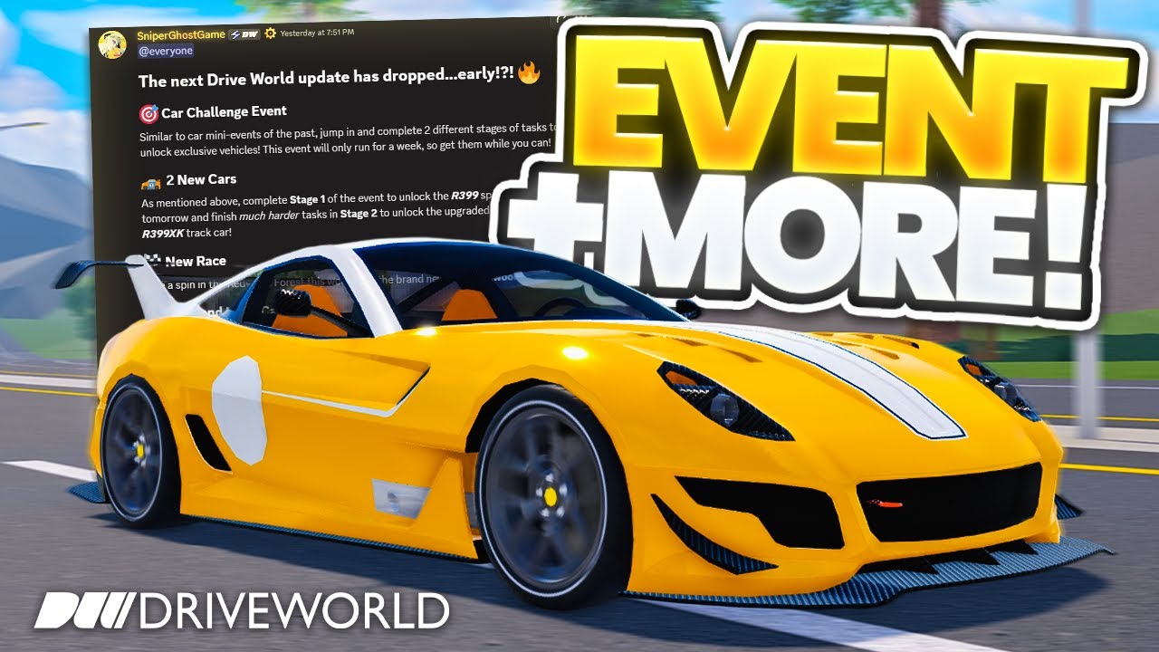 NEW *CHALLENGE* & *FERRARI* In Drive World! (Roblox) - YouTube