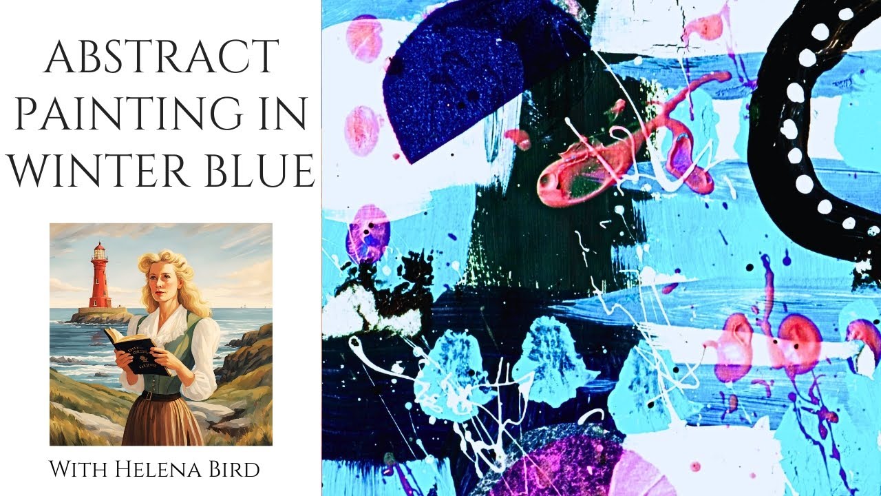 Abstract Painting in a Winter Blue Palette 🖤 Let Go and Paint! 🖤 ...