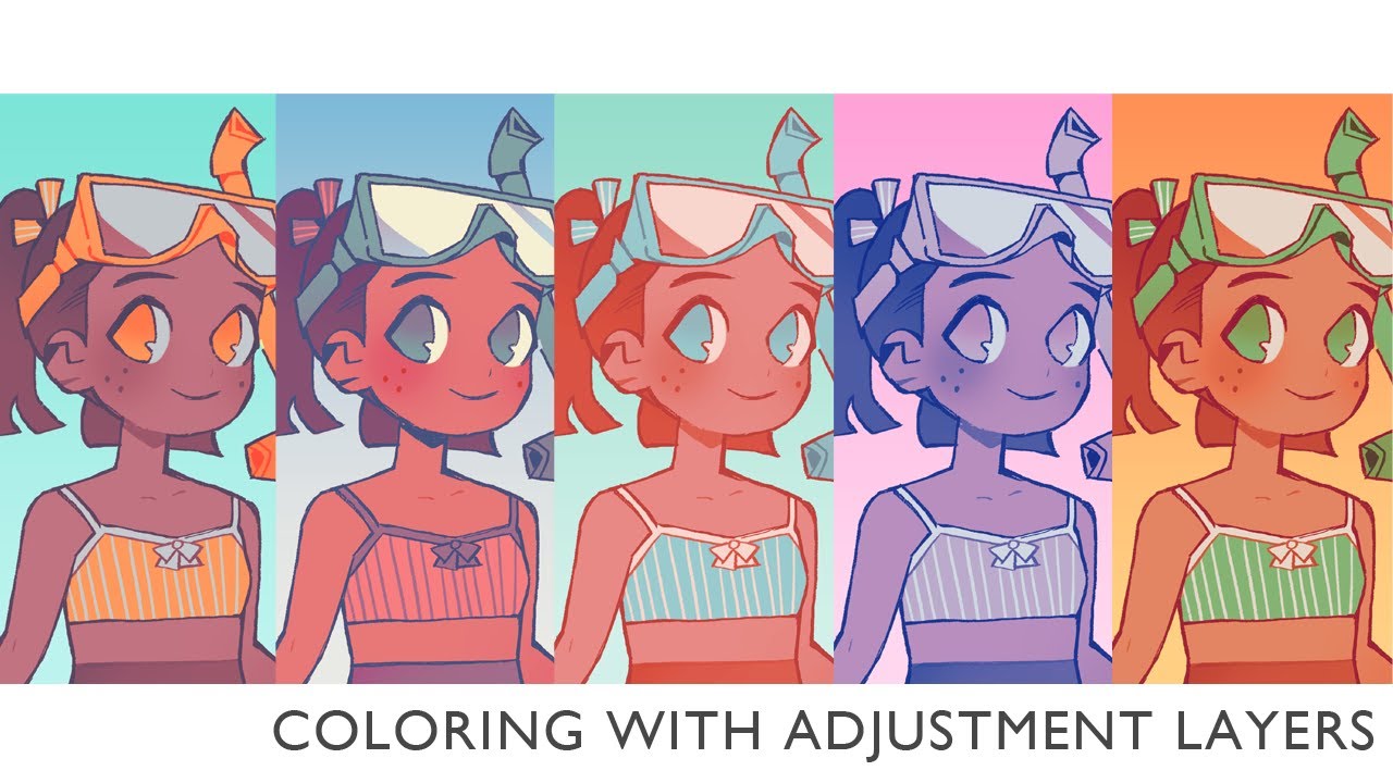 Coloring With Adjustment Layers On Photoshop - YouTube