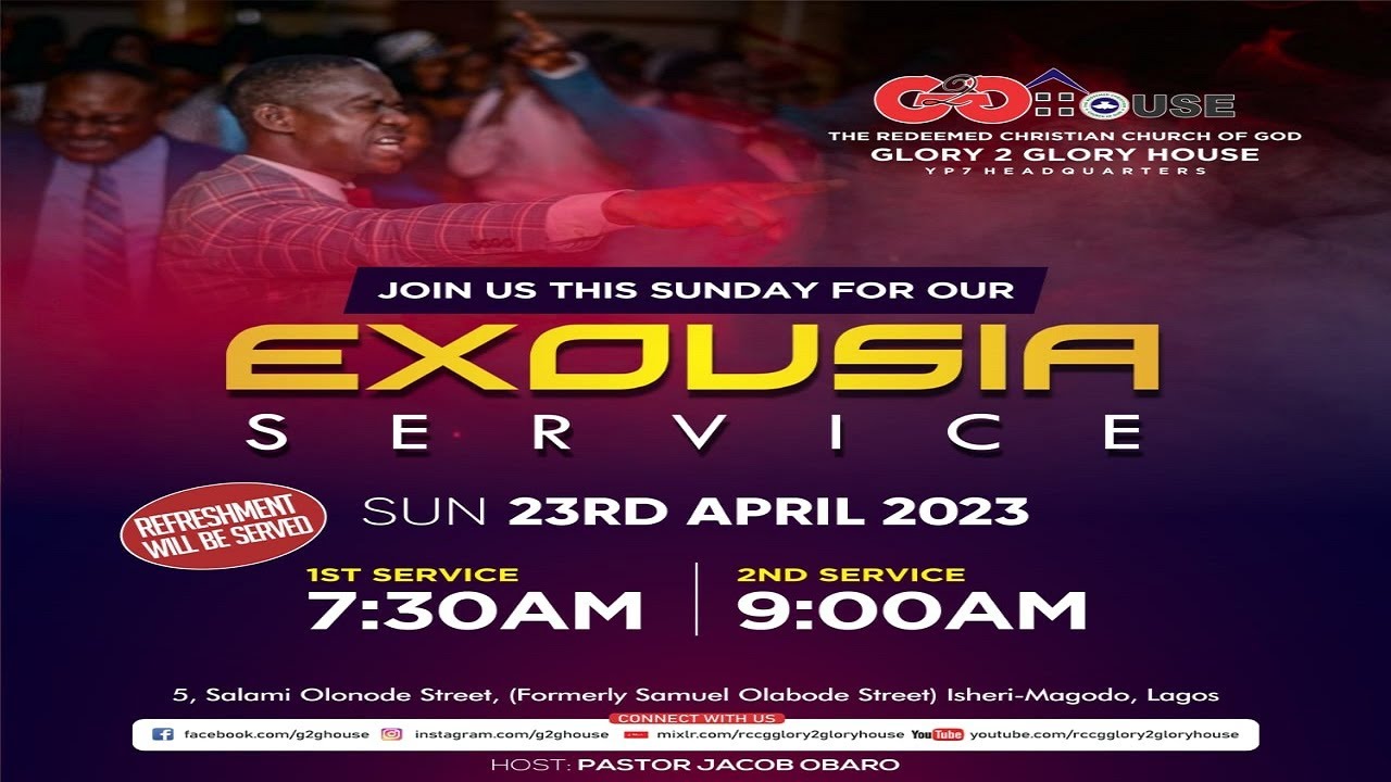 Exousia Service || Sunday, 23rd April, 2023 || 1st Service - YouTube