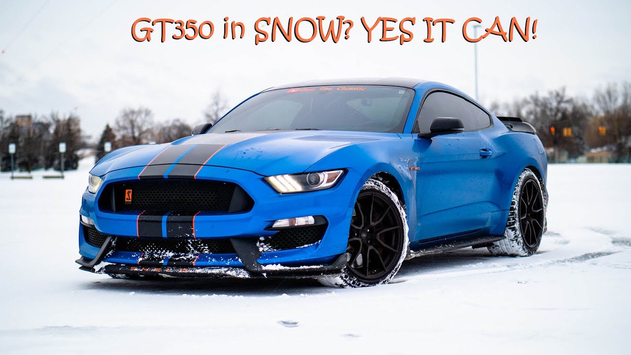 Driving my Mustang GT350 in snow and ice *DANGEROUS* - YouTube