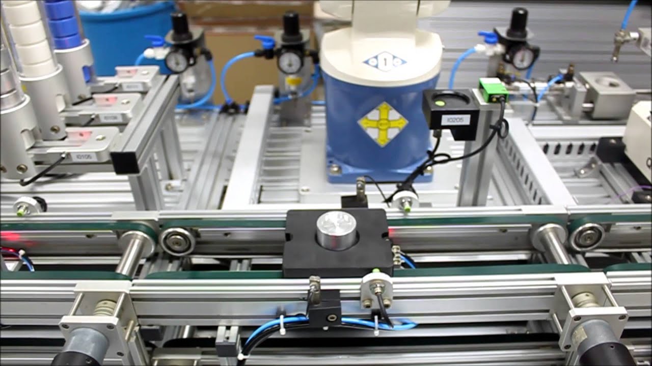 CIM(Computer Integrated Manufacturing) training system - YouTube