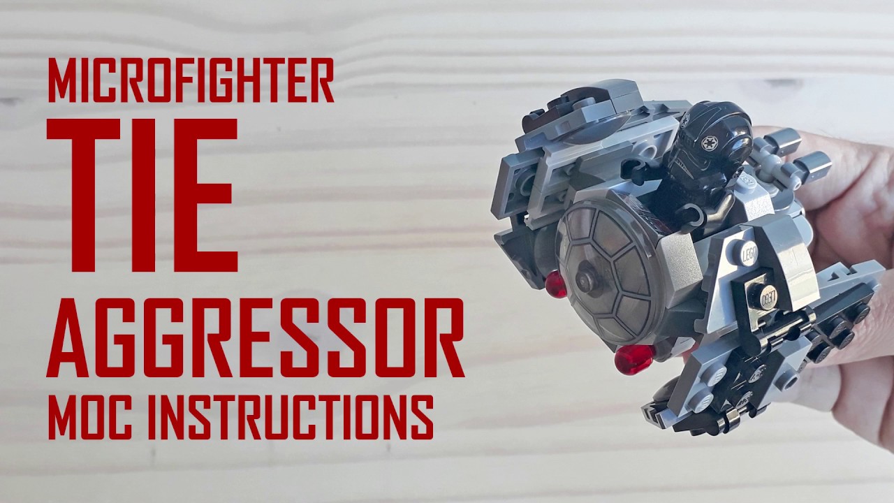 Microfighter Tie Aggressor MOC instructions - LEGO Star Wars - YouTube