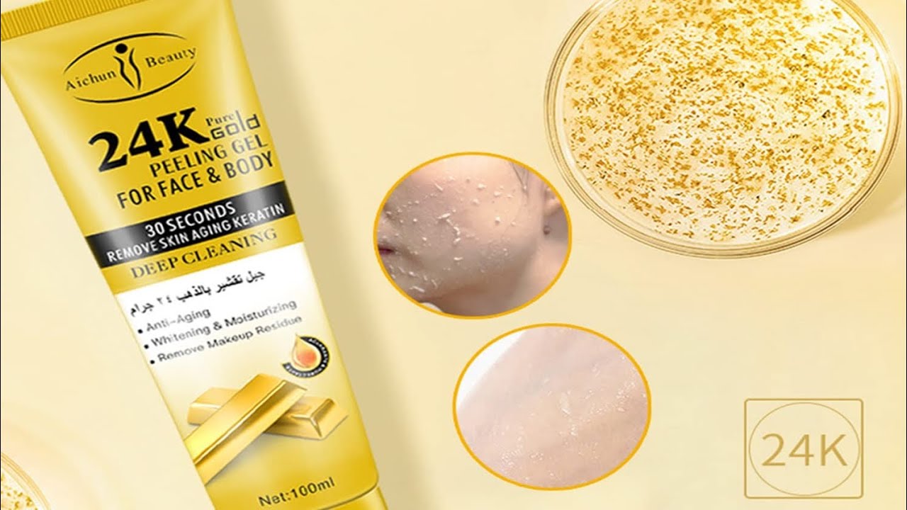 24 K pure Gold Peeling Gel For Face and body 30 Second remove skin ...