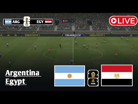 LIVE: Argentina vs Egypt | World Cup 2026 Simulation | Video Game Simulation