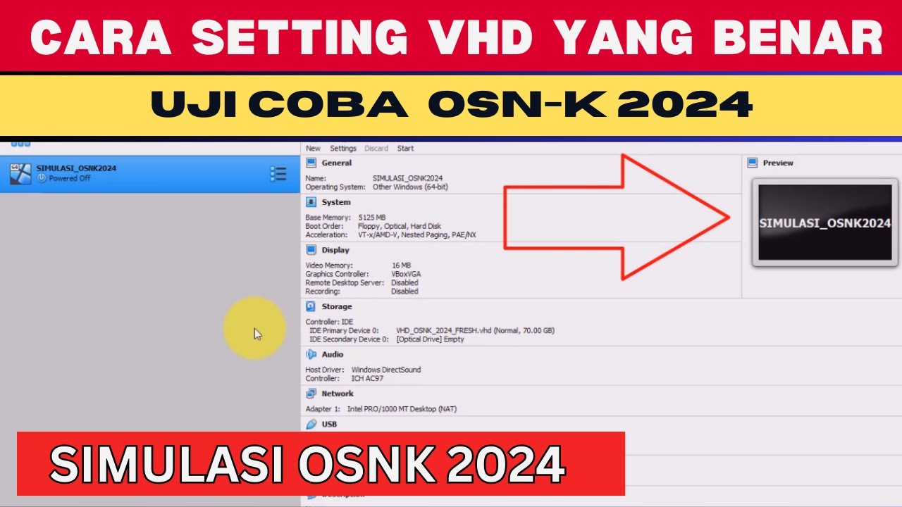 CARA SETTING VHD SIMULASI OSNK 2024 | SIMULASI OSNK 2024 - YouTube