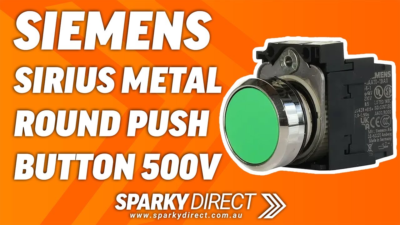 Siemens PB-M-GRN | Sirius ACT Metal Round Push-button 500VAC/DC | Green ...
