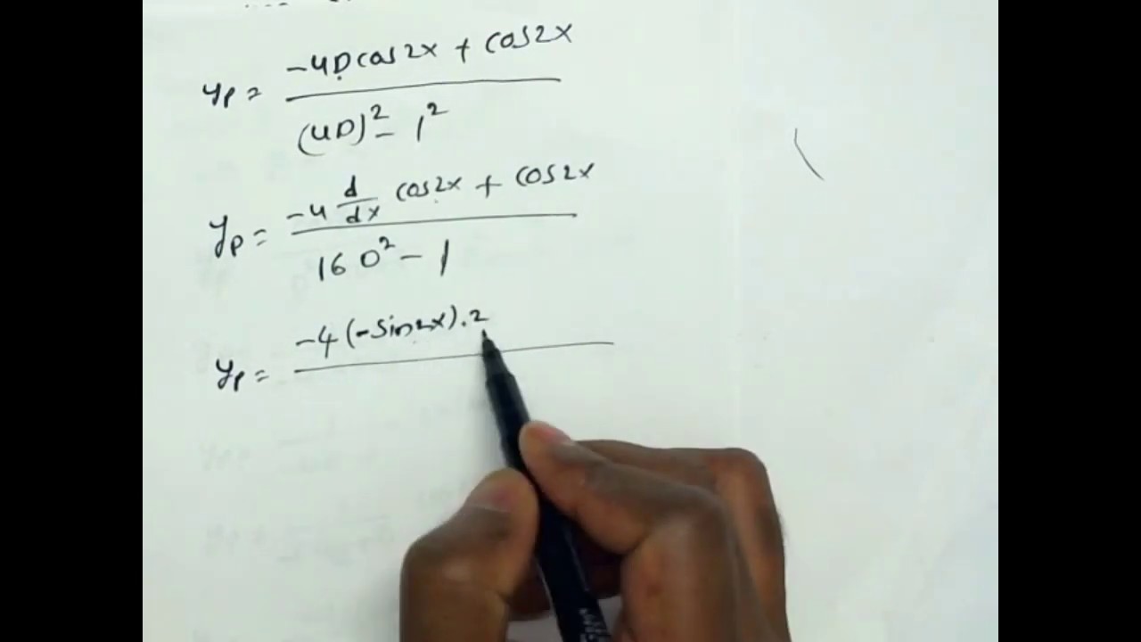 CF and PI in Linear Differential Equation Example - 16 - YouTube