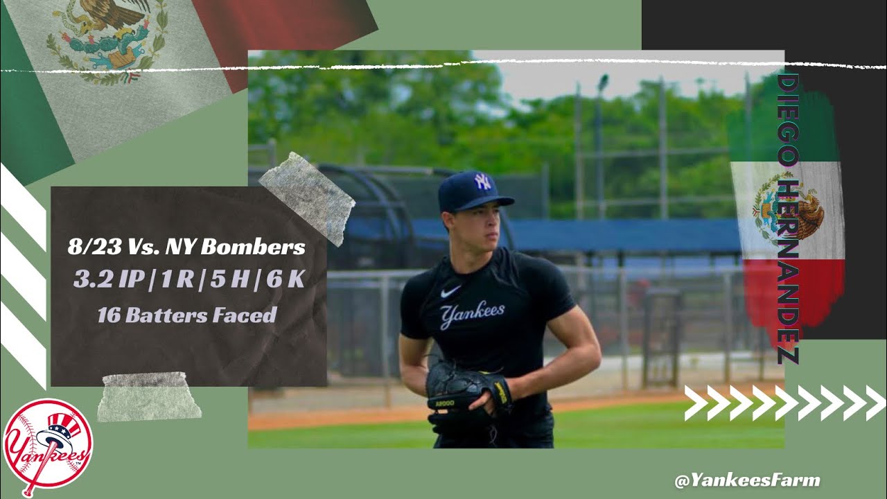 Yankees DSL Prospect: Diego Hernandez Vs NY Bombers 8/23/22 - YouTube
