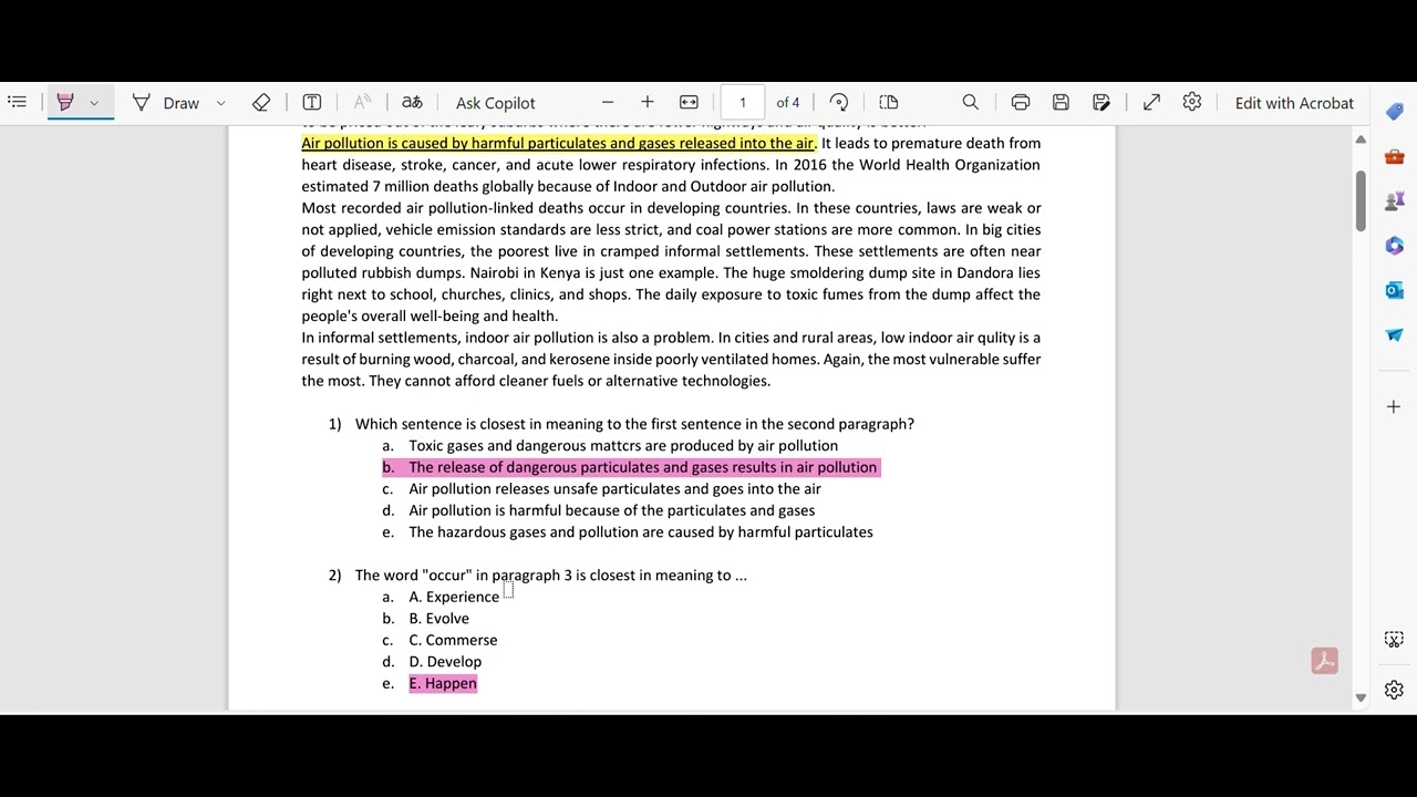 Pembahasan Soal SIMAK UI 2020 Bahasa Inggris (1-4) - YouTube