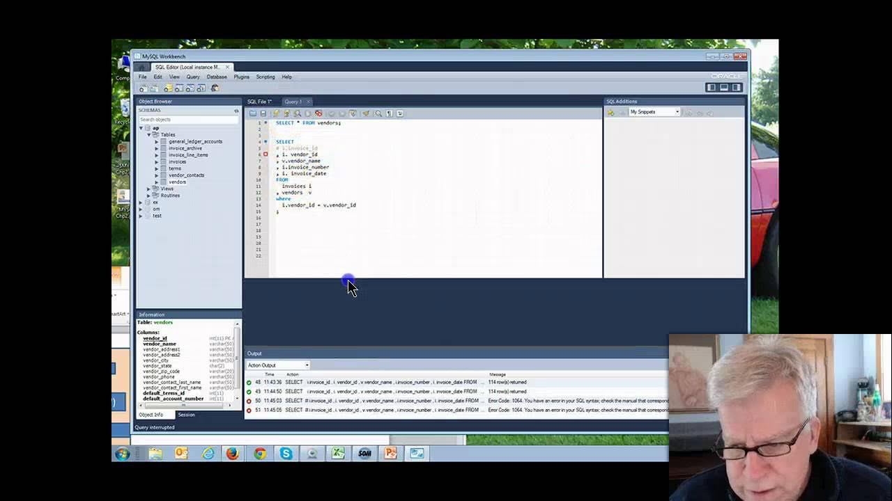CSC230 - MySQl Chapter Two (v2) - YouTube