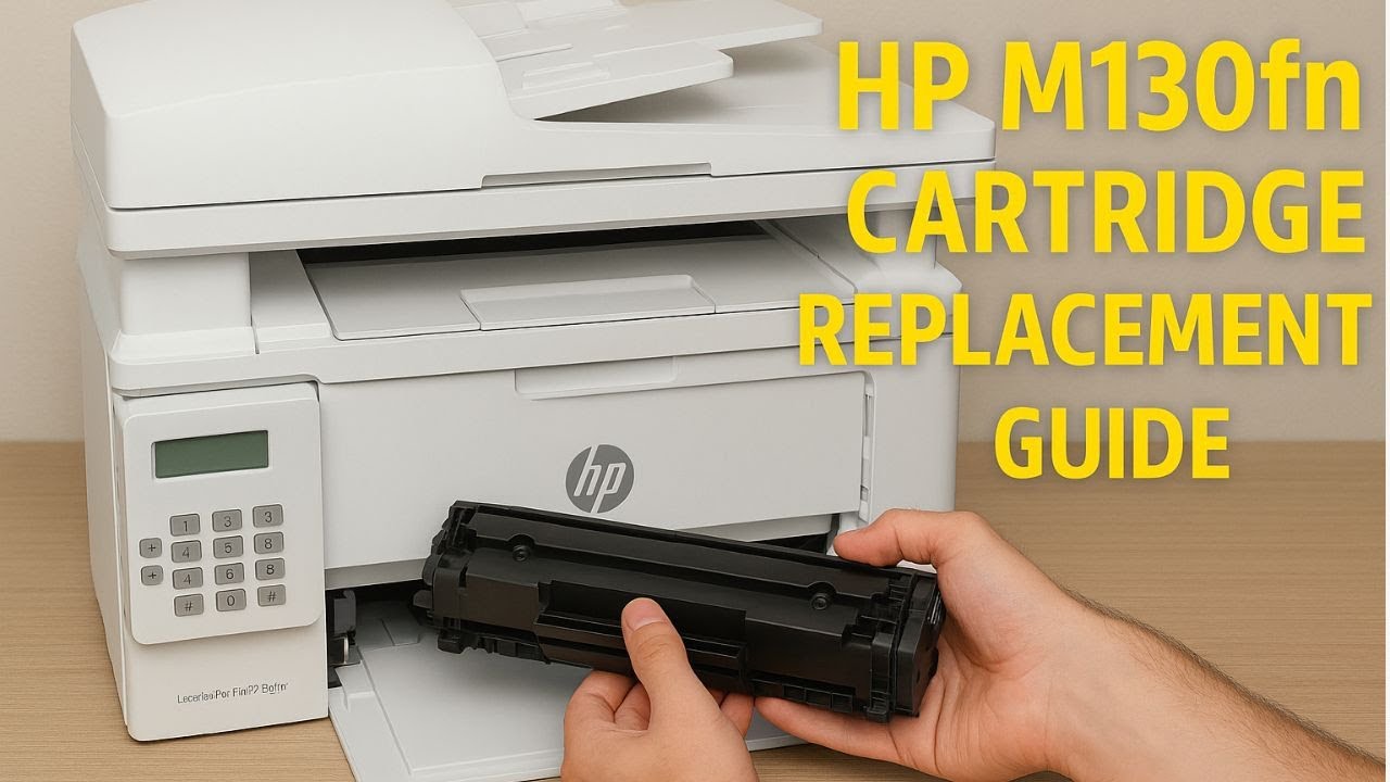 How to Replace HP Laserjet Pro MFP M130fn Toner Cartridge - YouTube