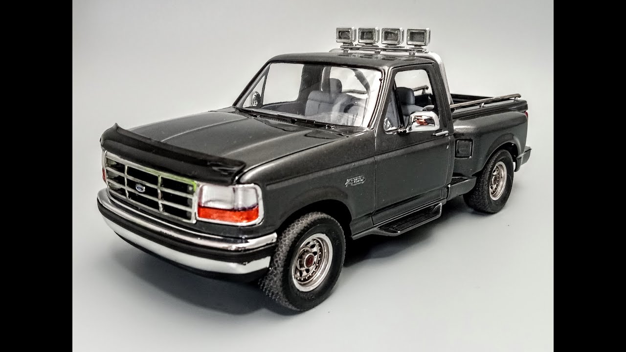 1992 Ford F150 Flare Side Pickup 351 V8 1/25 Scale Model Kit Build How ...