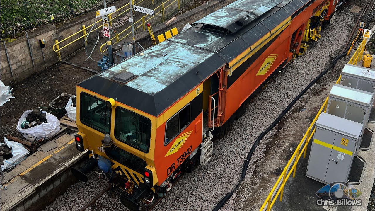 Kirkby Station First Train Under Bridge - YouTube