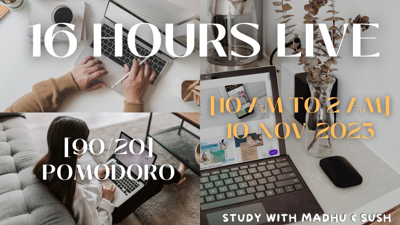 16 Hours LIVE STUDY SESSION I Relieve Exam Stress I Indian house & Calm ...