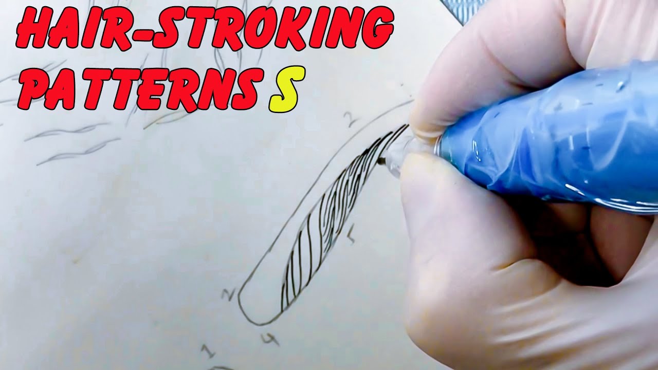 Machine Hair Stroking Patterns S Curves Connector | iBrows Academy ...
