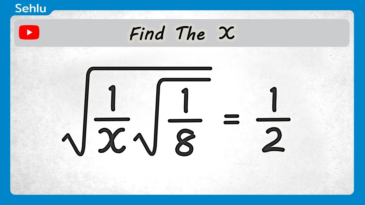 Square Root 🤓 Algebra Problem | Finding The Values of X | #math # ...