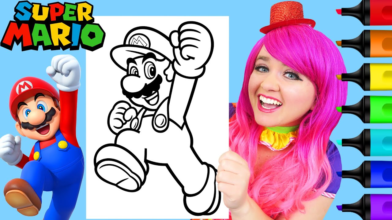 Coloring Mario Day | Super Mario | Markers - YouTube