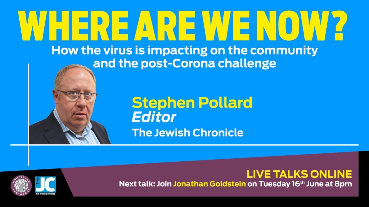 LIVE - The Jewish Chronicle Editor Stephen Pollard in Discussion with ...
