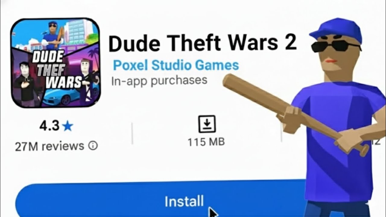 Dude theft wars first time playing Dude theft wars - YouTube