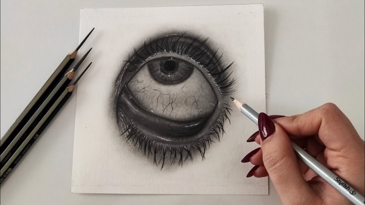 Realistic Eye Drawing | Hyper Realistic Pencil Sketch Tutorial - YouTube