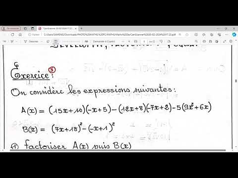 ✅⏰👌   MATHS 3e EXERCICE CORRIGE : développement, factorisation et équations