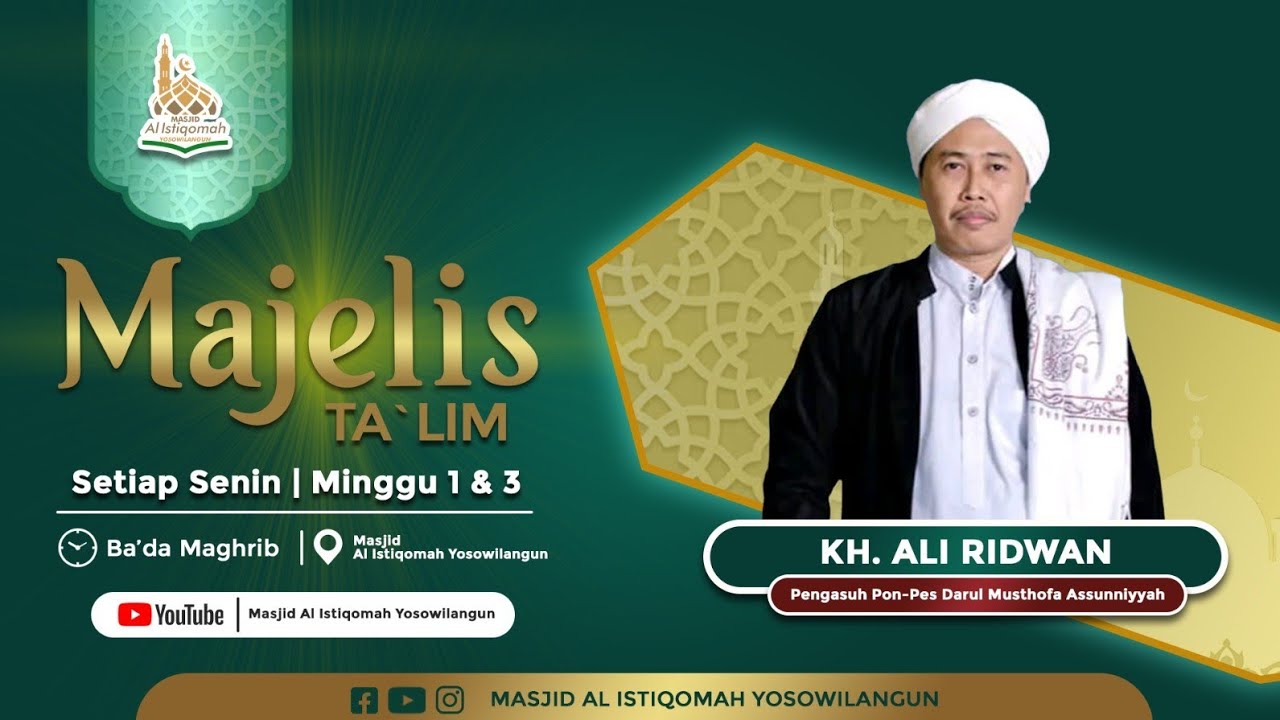 live ngaji kajian fiqih bersama KH Ali Ridwan setiap 2 minggu sekali ...