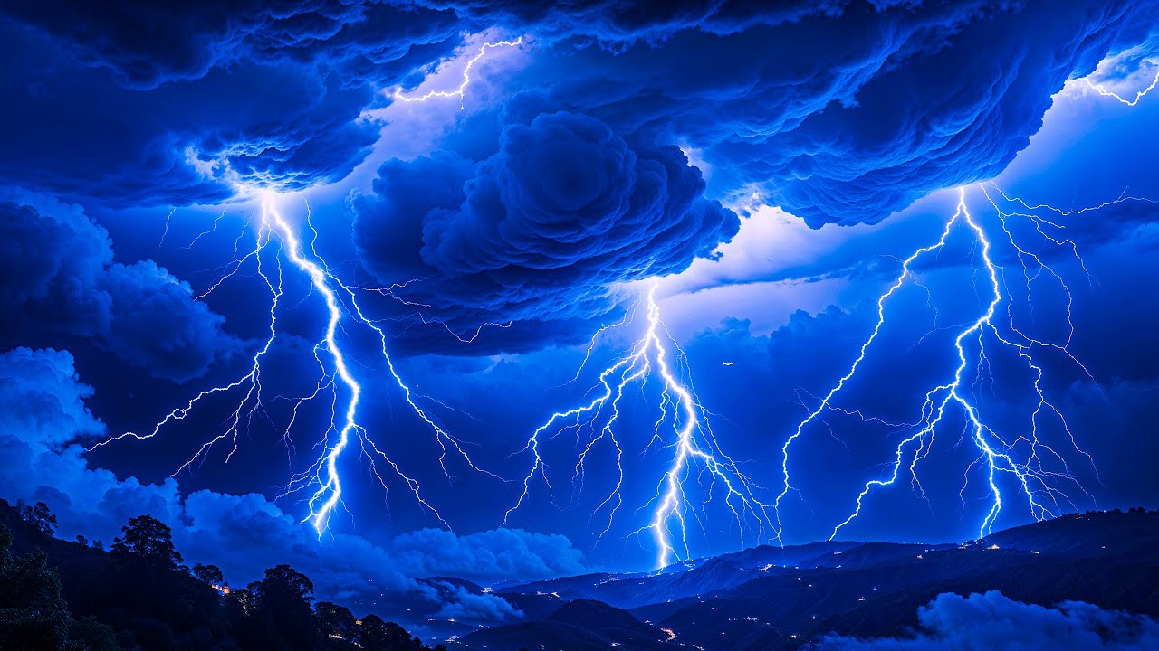 Thunderstorm Sounds with Heavy Pouring Rain, Powerful Thunder & Loud ...