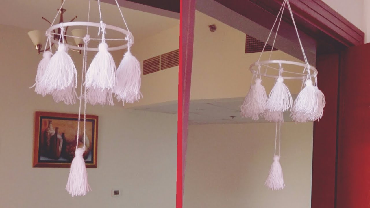 Tassel wind chime DIY.how to make tassel wind chime at home.very easy ...