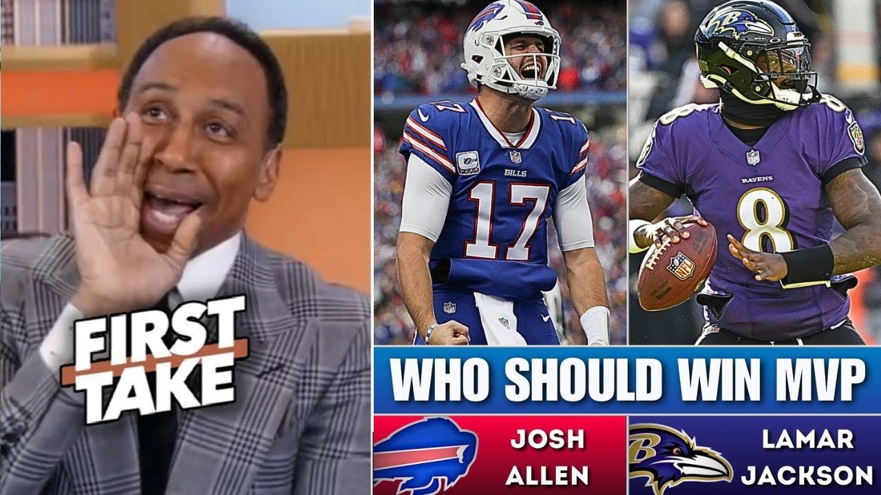 FIRST TAKE | Josh Allen or Lamar will win Div Rd? Stephen A. Smith BOLD ...